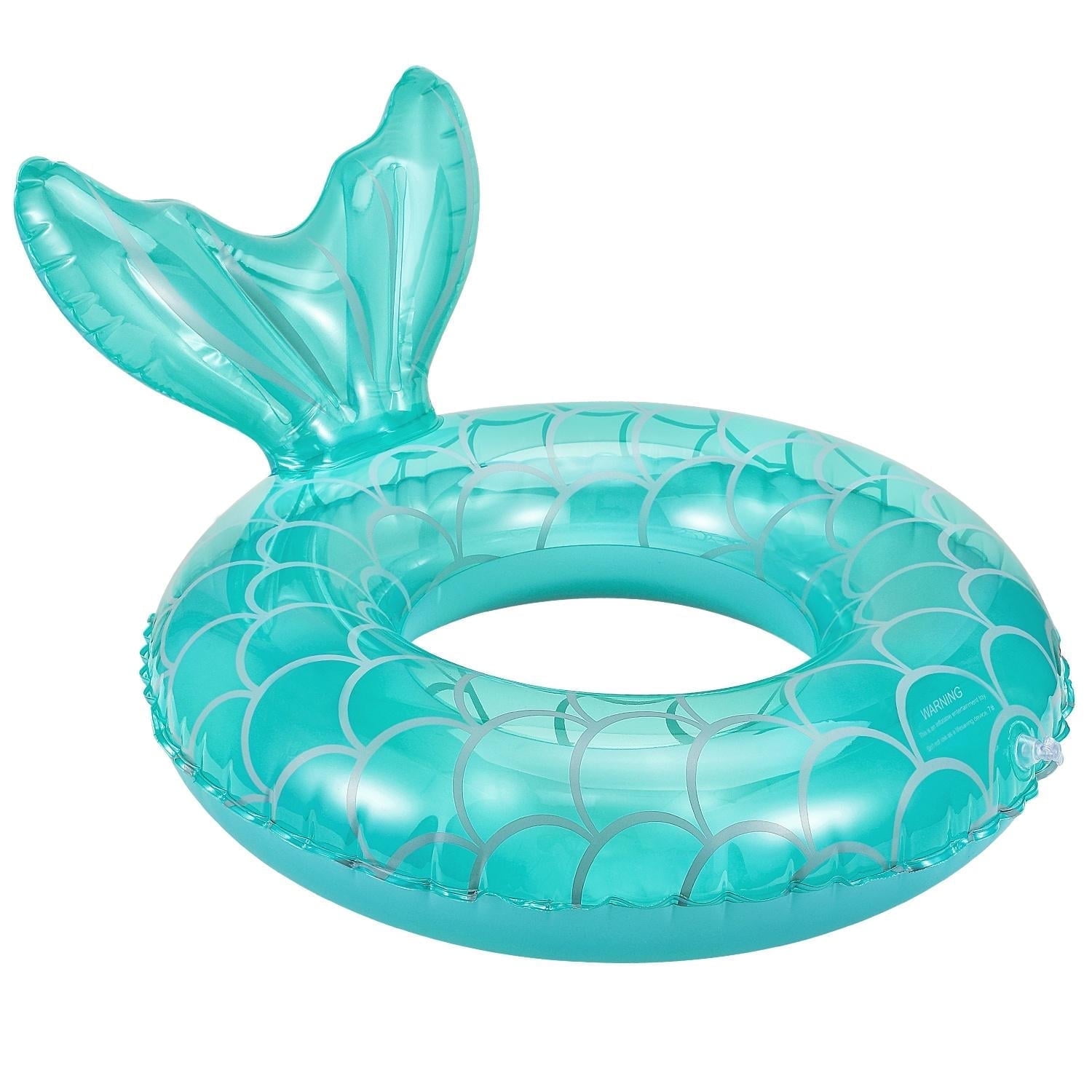 MoKo Mermaid Pool Float, 23" Inflatable Swimming Ring for Kid, Blue ...
