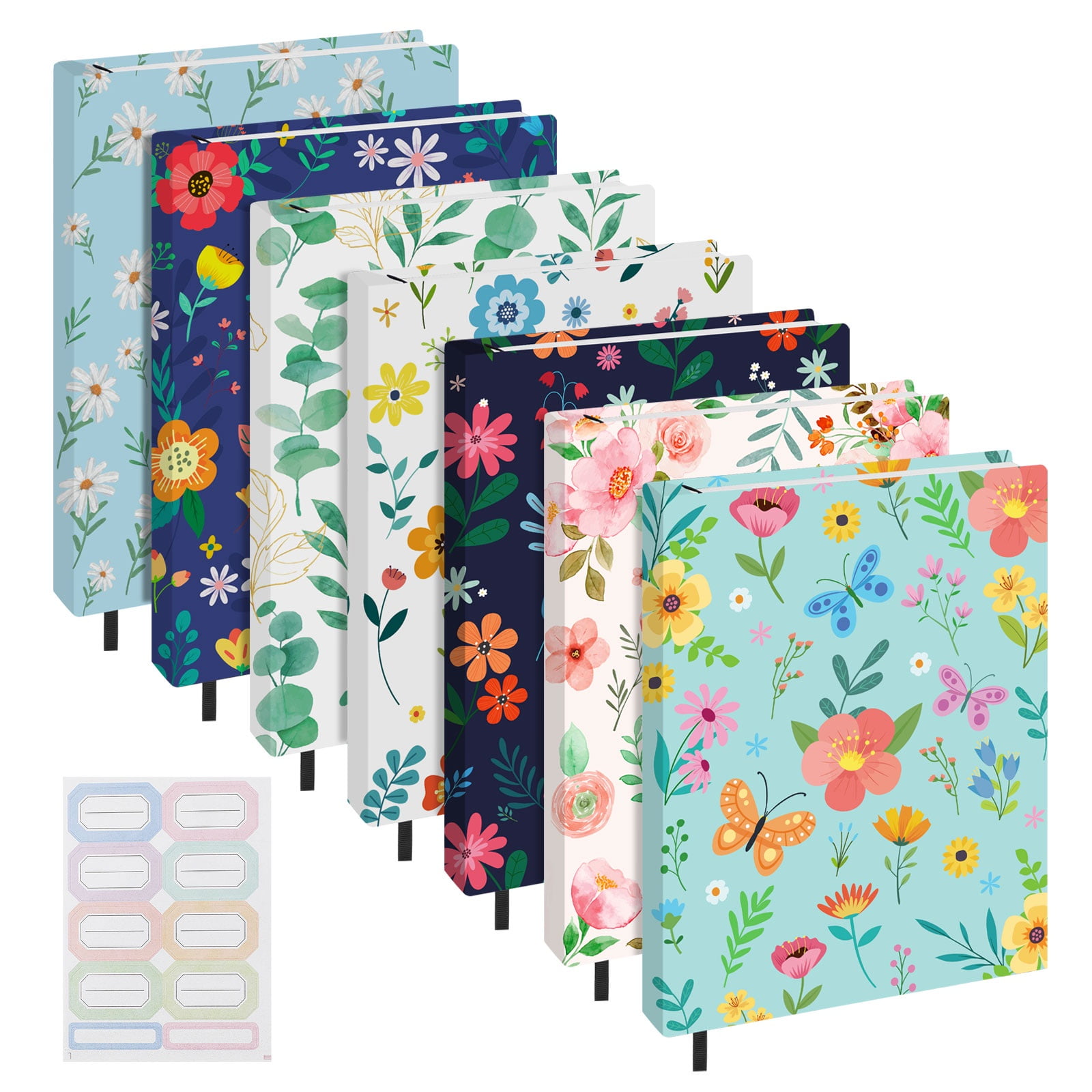 MoKo Book Cover, 7 Pcs Fabric Stretchable Protector for Textbook, up to ...