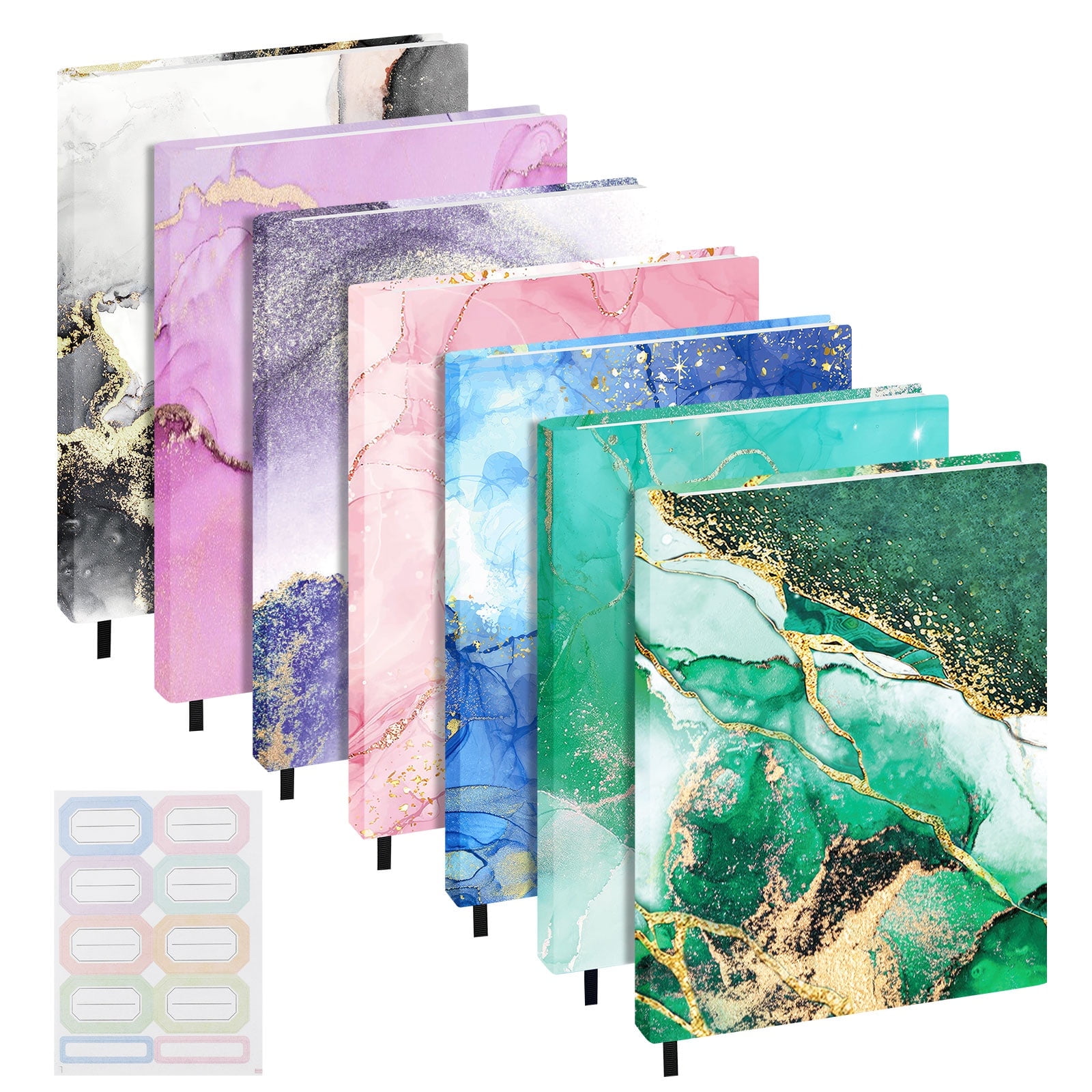 MoKo Book Cover, 7 Pcs Fabric Stretchable Protector for Textbook ...