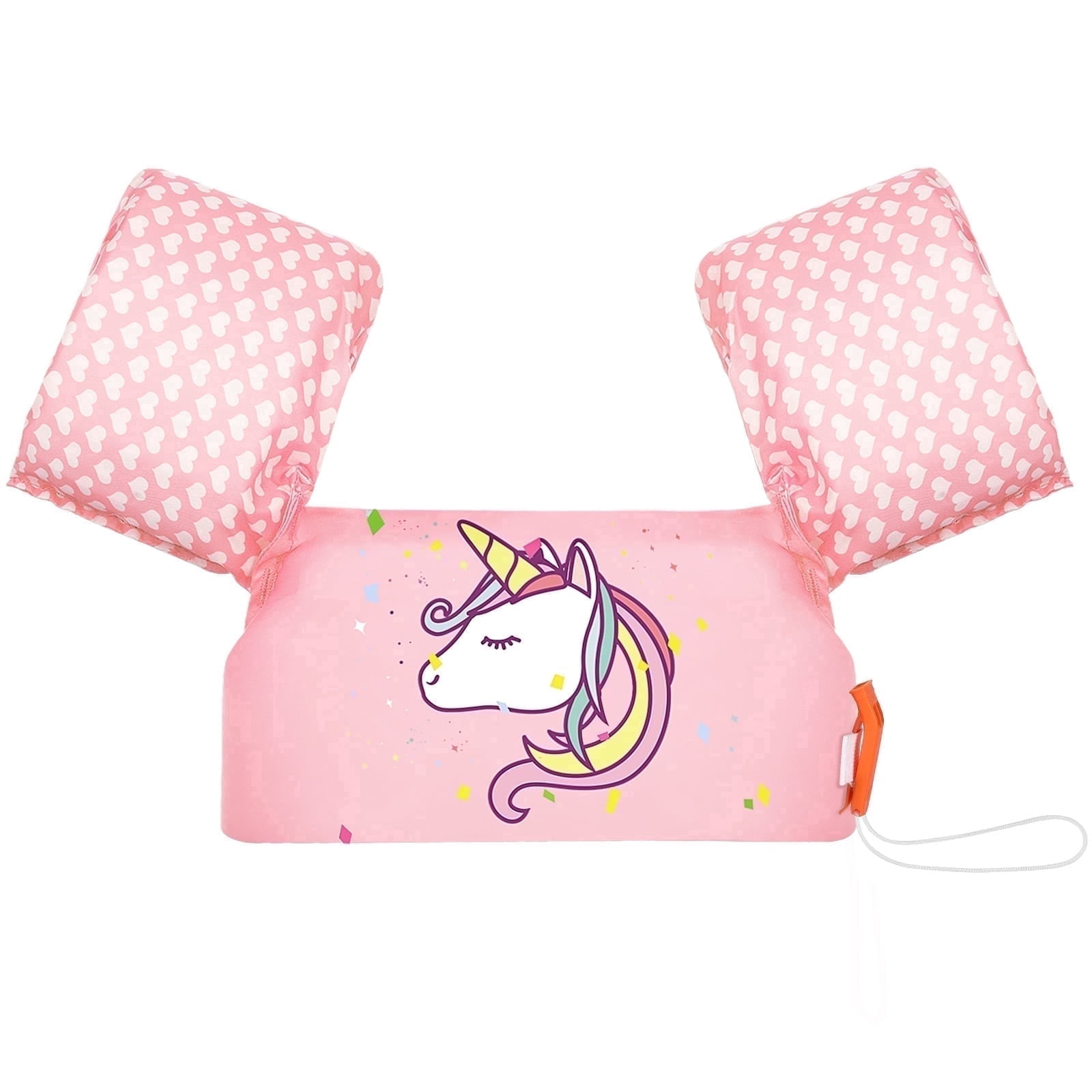 MoKo Swim Floaties Vest for Kids 20-50 lbs Pink Water Wings for 2-7 ...