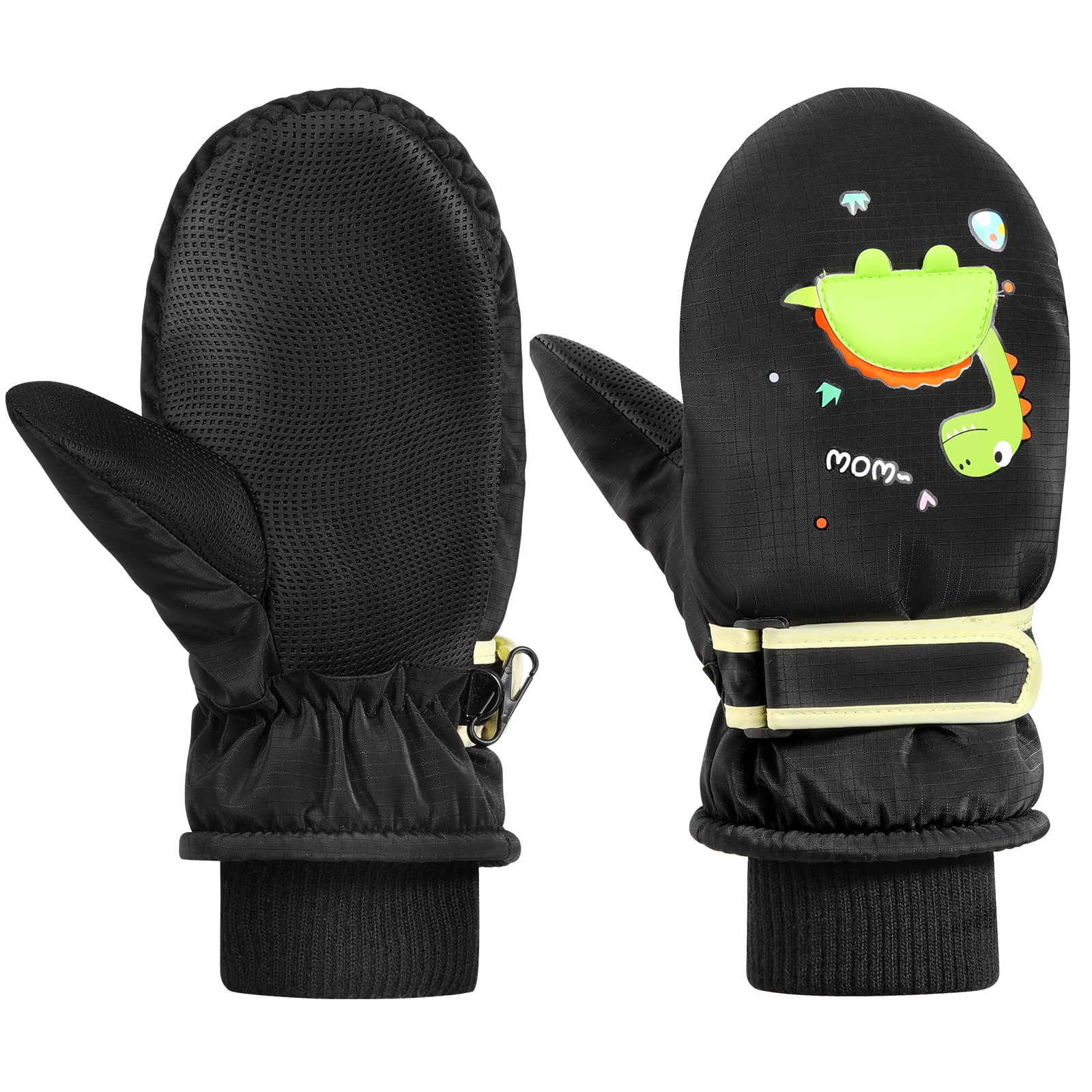 MoKo Toddler Gloves, Kids Ski Mittens Warm Coral Fleece Waterproof ...