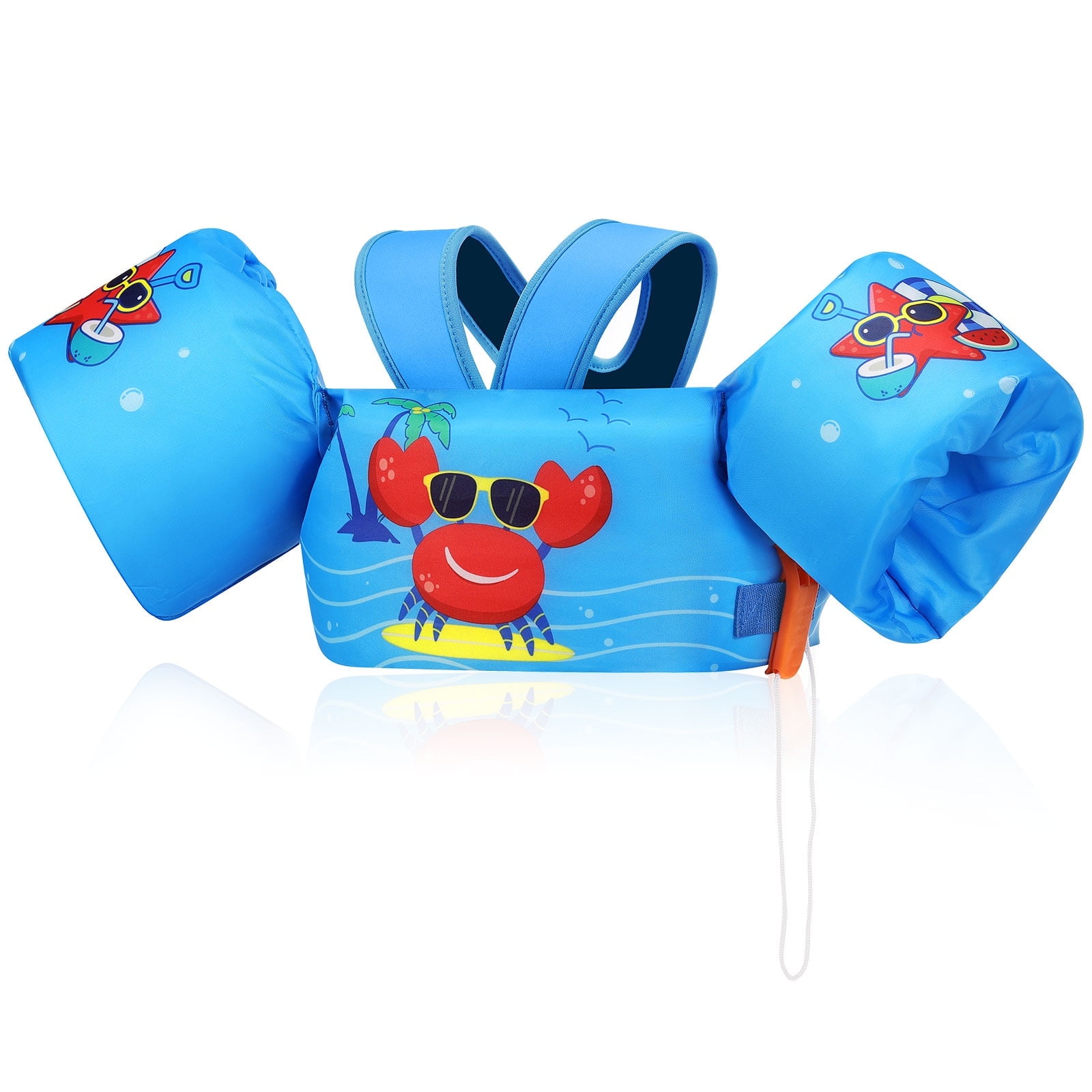 MoKo Toddler Swim Vest for Kids 20-50lbs, Swim Arm Floaties Pool ...