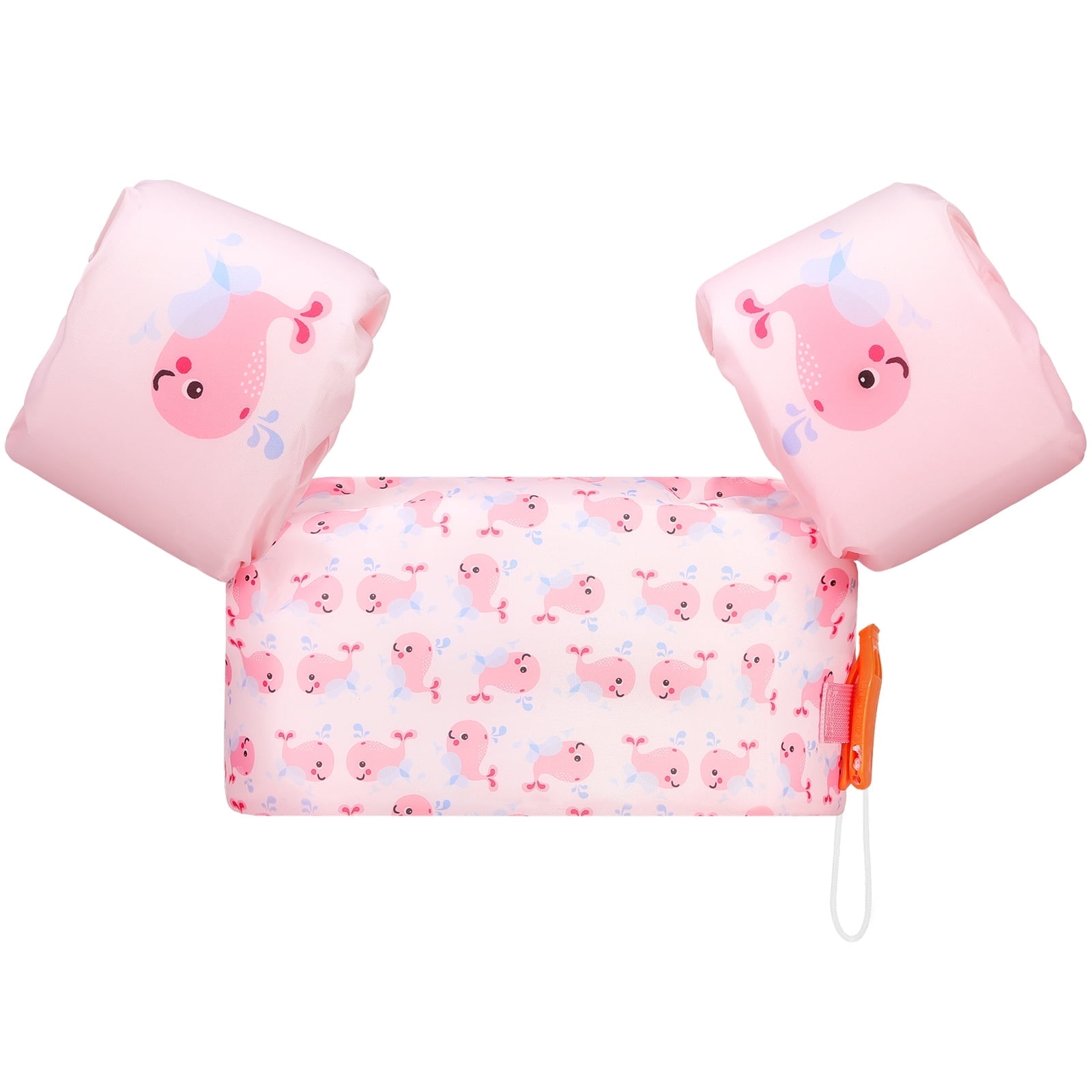 MoKo Toddler Swim Vest for 20-50lbs, Pink Whale, Floaties with Whistle ...
