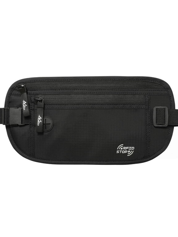 Peak Gear Adjustable Hidden Travel Money Belt with RFID Blocking (Black ...