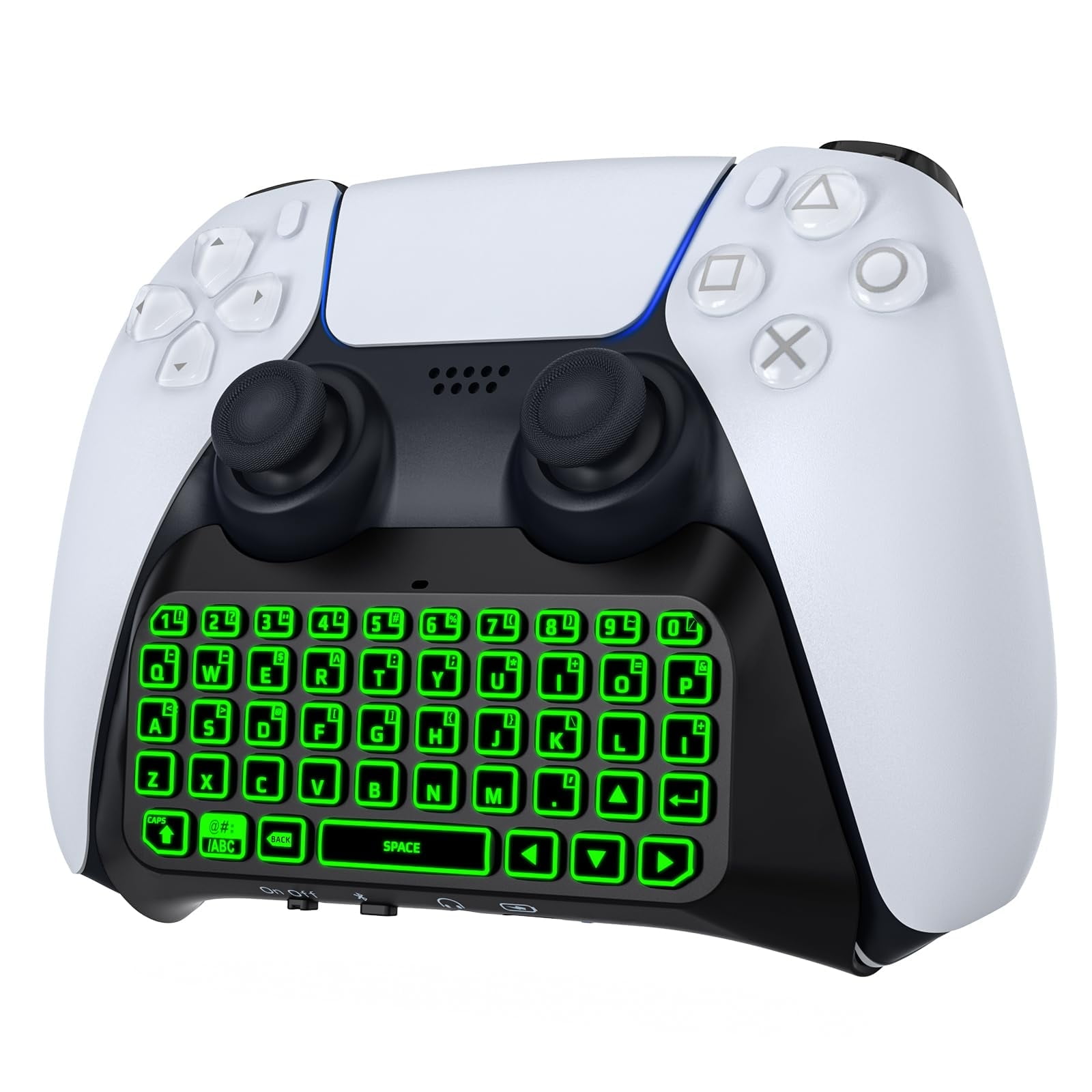 MoKo Wireless Controller Keyboard for PS5 with Green Backlight ...