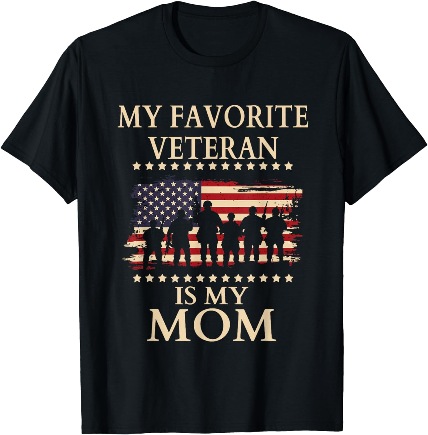 MoM Veterans Mom Military My Favorite Veteran Is My Mom 2024 T-Shirt ...