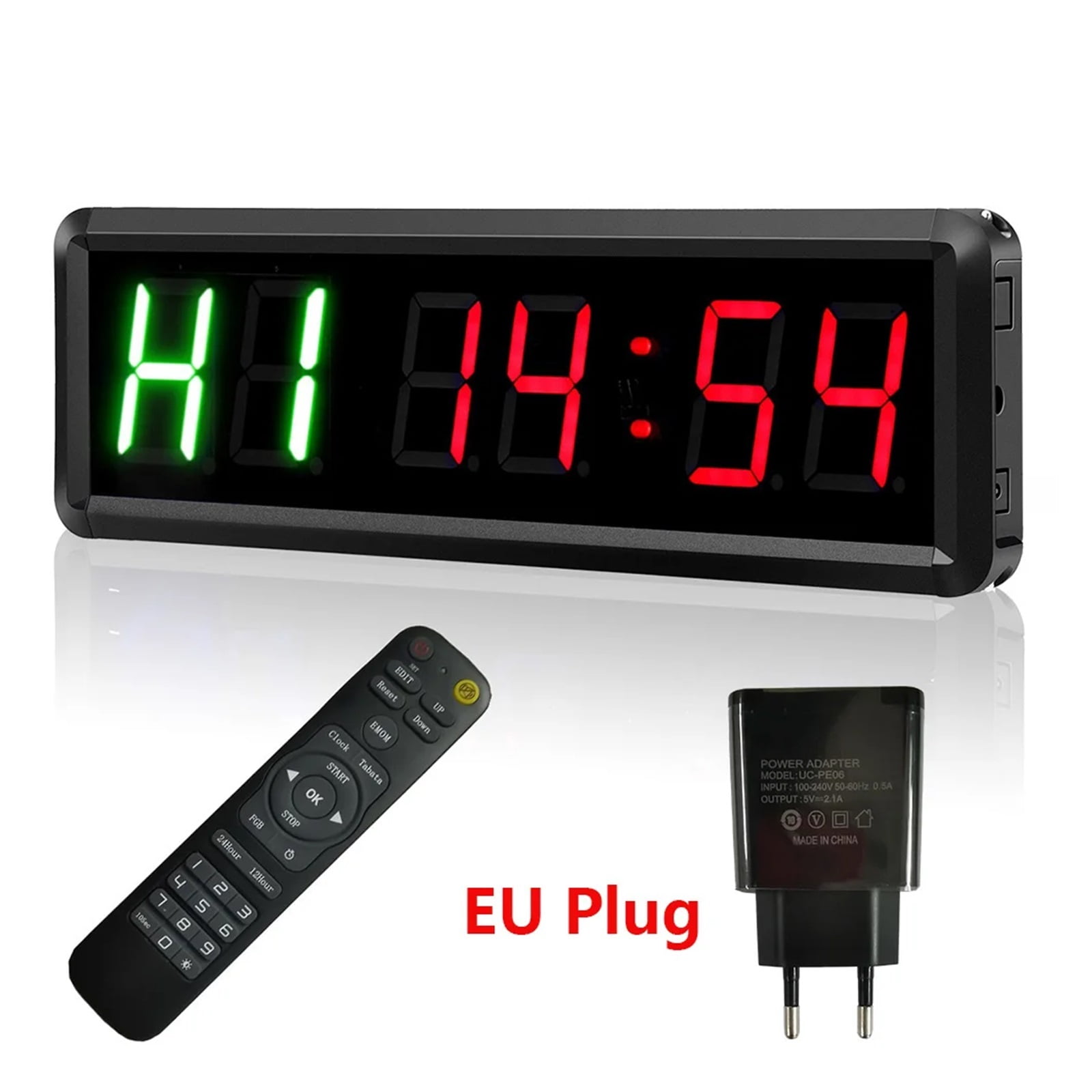 MoMo 1.5'' Large Gym Clock Timer Stopwatch Count Down/Up, Workout Timer ...