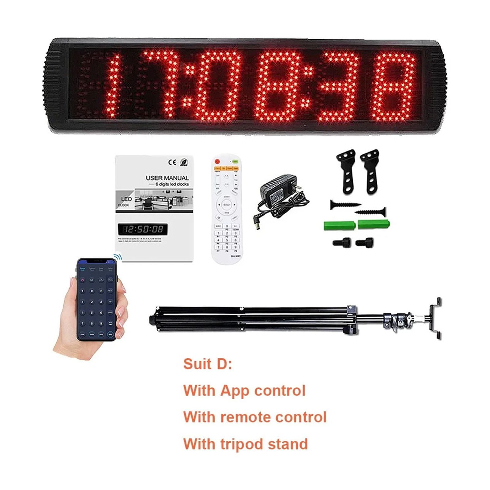 MoMo Large LED Countdown Clock, Marathon Race Timer, Outdoor App ...