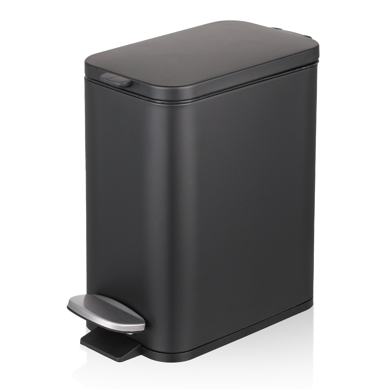 Sterilite 13 Gallon TouchTop Wastebasket with Titanium Latch, Black (4 ...