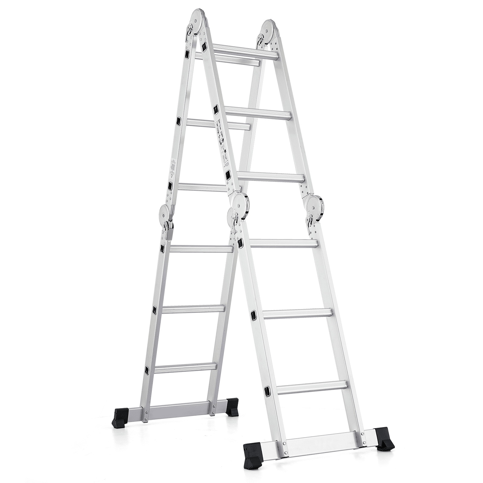 MoNiBloom 12ft 7 in 1 Multi-Purpose Scaffold Ladder, Folding Aluminium ...