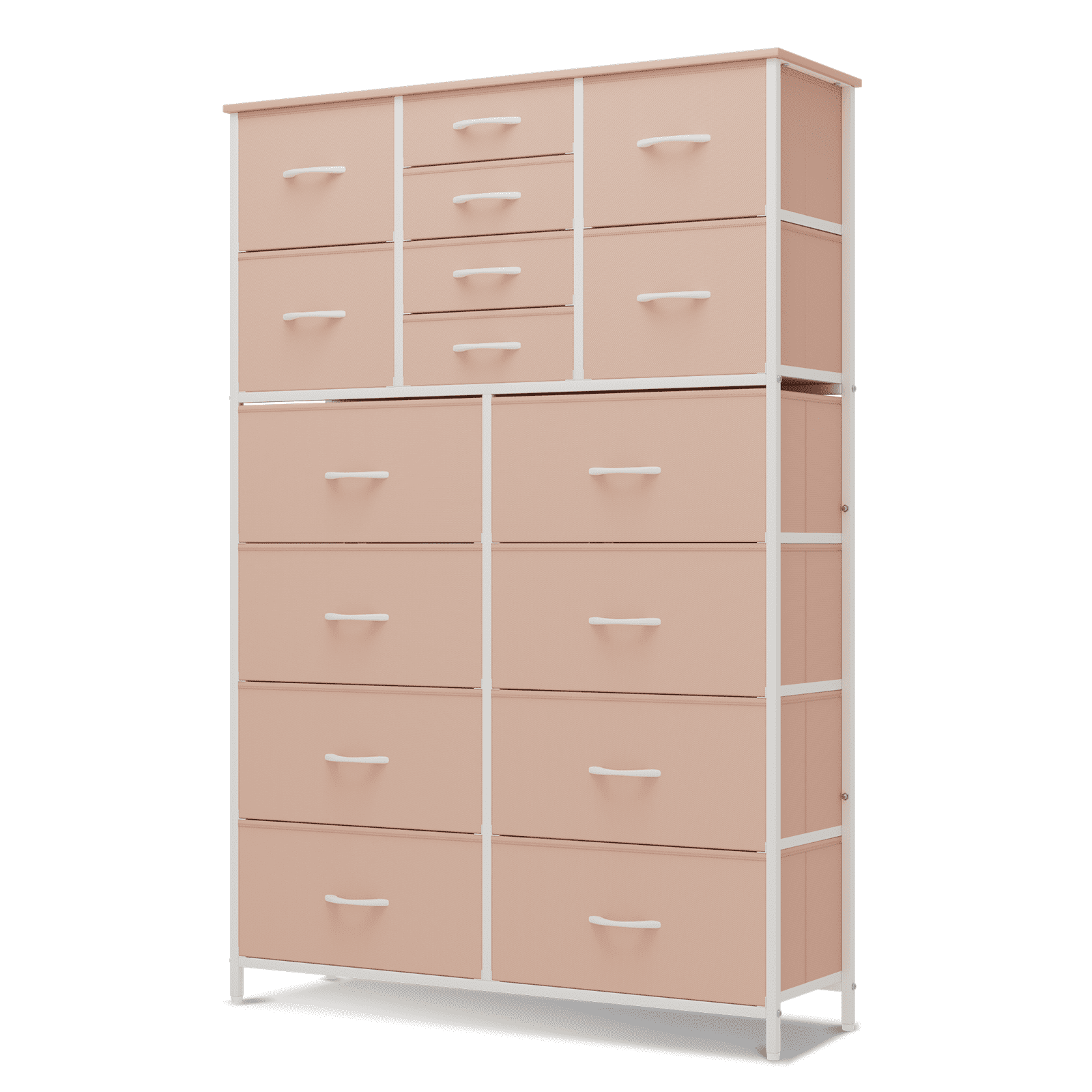 MoNiBloom 16 Drawers Dresser with Fabric Drawers, Storage Organizer ...