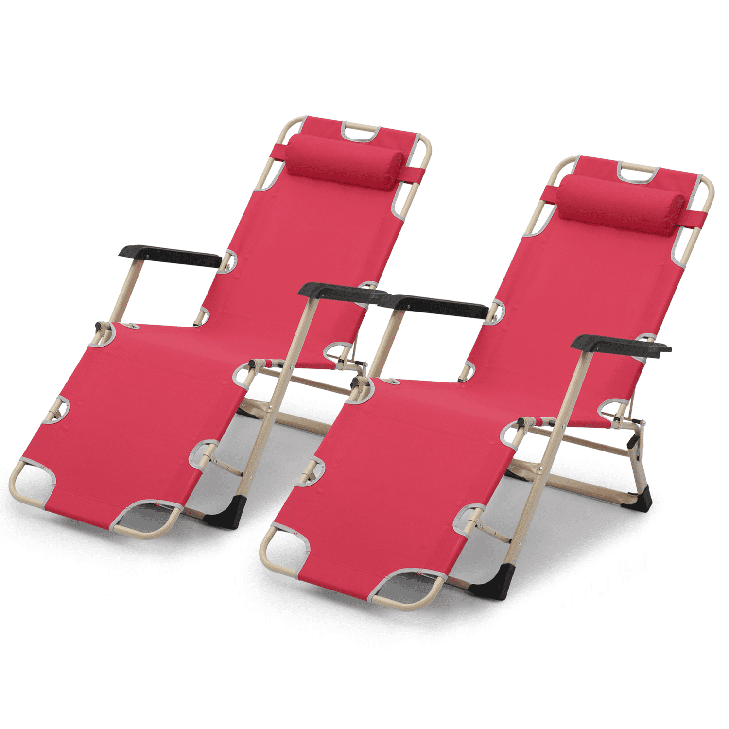 MoNiBloom 2 Pack Lounge Chair with Adjustable Headrest, Outdoor ...