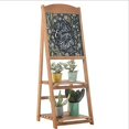 MoNiBloom 2 Tier Ladder Shelf with Chalkboard Display, Wooden ...