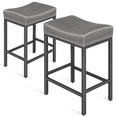 MoNiBloom 26.5" Backless Counter Bar Stool Set of 2, PU Leather ...