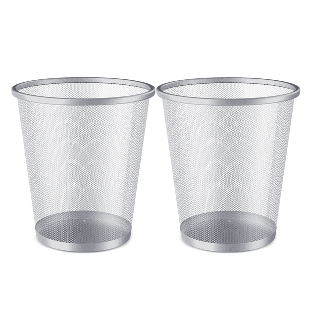 MoNiBloom 2pcs 5 Gallon Open Top Mesh Trash Cans, Iron Round Wire ...