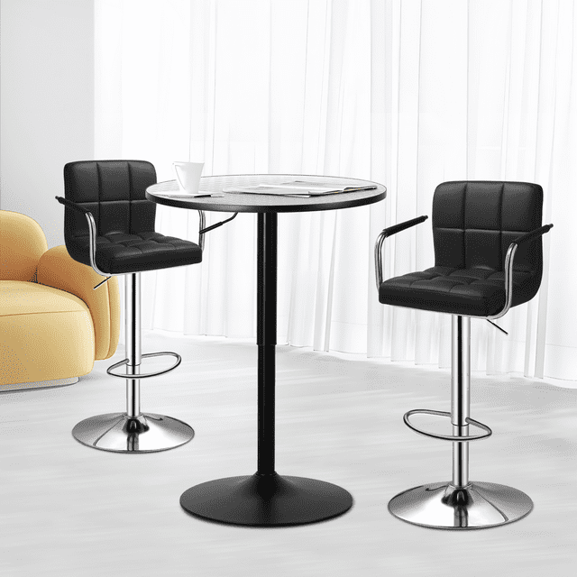 MoNiBloom 3 Piece Bar Table and Chair Set, 23.5" Pub Table and ...