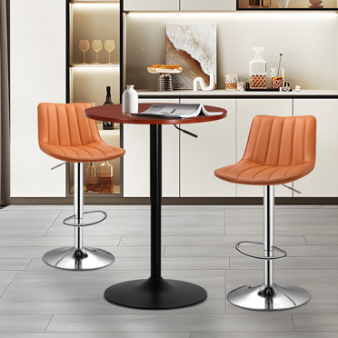 MoNiBloom 3 Piece Bar Table and Chair Set, 23.5" Pub Table and ...