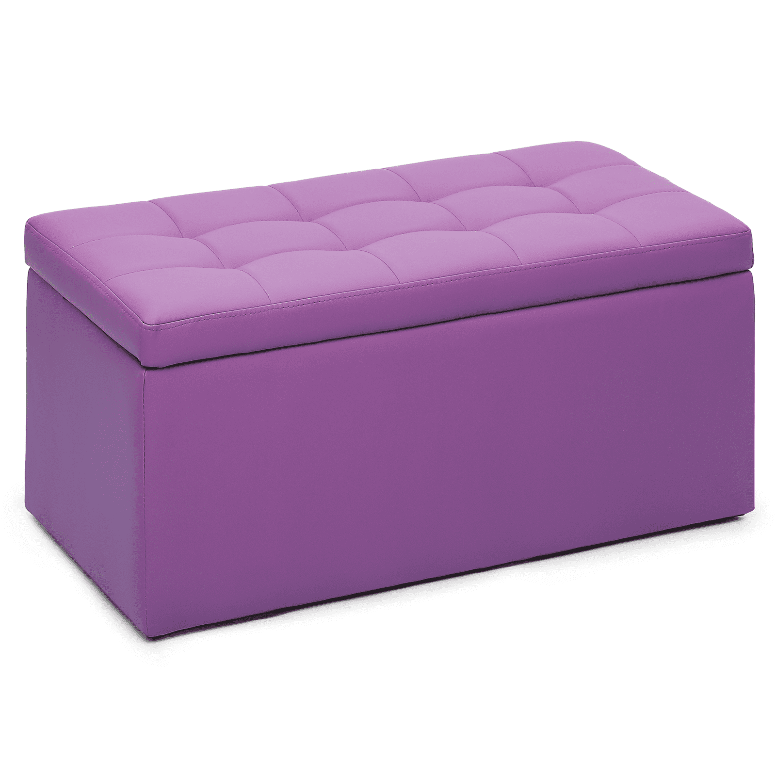 MoNiBloom 31" PU Leather Tufted Storage Ottoman, Upholstery Footstool ...