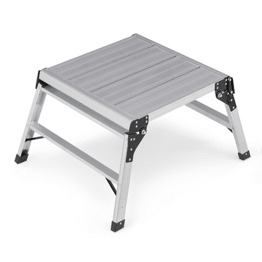 Magshion 42.5" Aluminum Step Stool Folding Bench Work Platform Non-Slip ...
