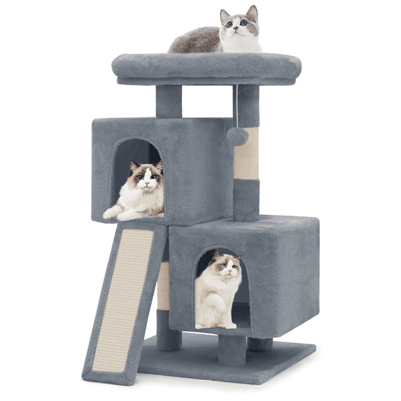 MoNiBloom 34" Cat Tree, Small Cat Playing House with Dangling Ball ...