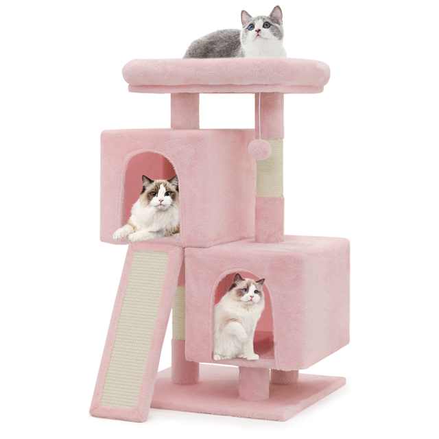 MoNiBloom 34" Small Cat Tower, Cat Tree with Sisal Scratching Posts ...