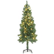 iFanze 7.5FT Slim Christmas Tree with 200 LEDs, Non-Plastic, Outdoor ...