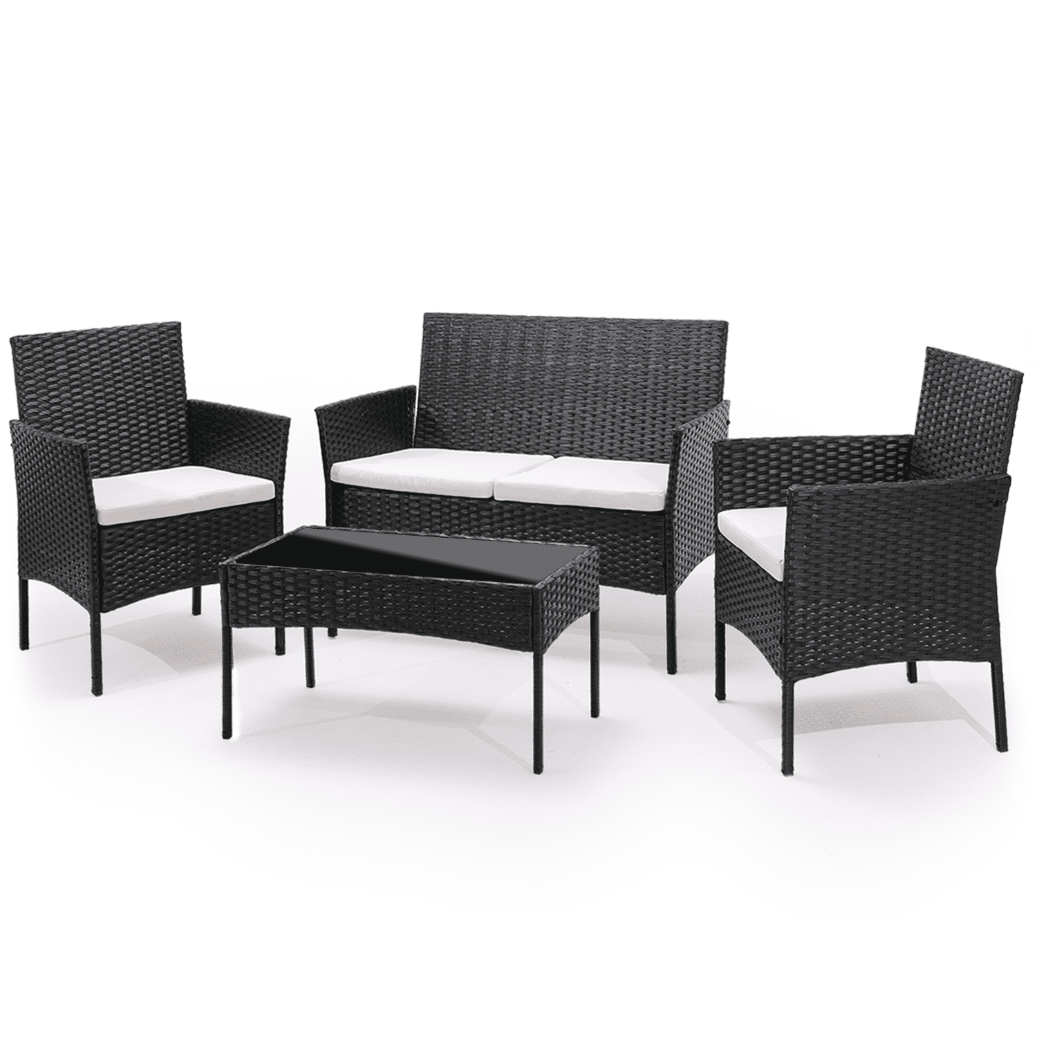 MoNiBloom 4 Piece Patio Set for Hotel Outdoor Guest Seating - Walmart ...