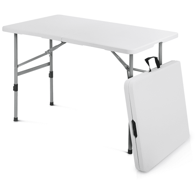 MoNiBloom 4Ft Foldable Plastic Table, Heavy Duty, Portable, Collapsible ...