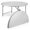 Magshion Round Folding Table, 5.5ft Portable Plastic Table with Handle ...