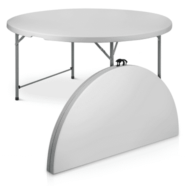 Magshion Portable & Foldable 4.5 Feet Round Commercial Table, Set of 10 ...