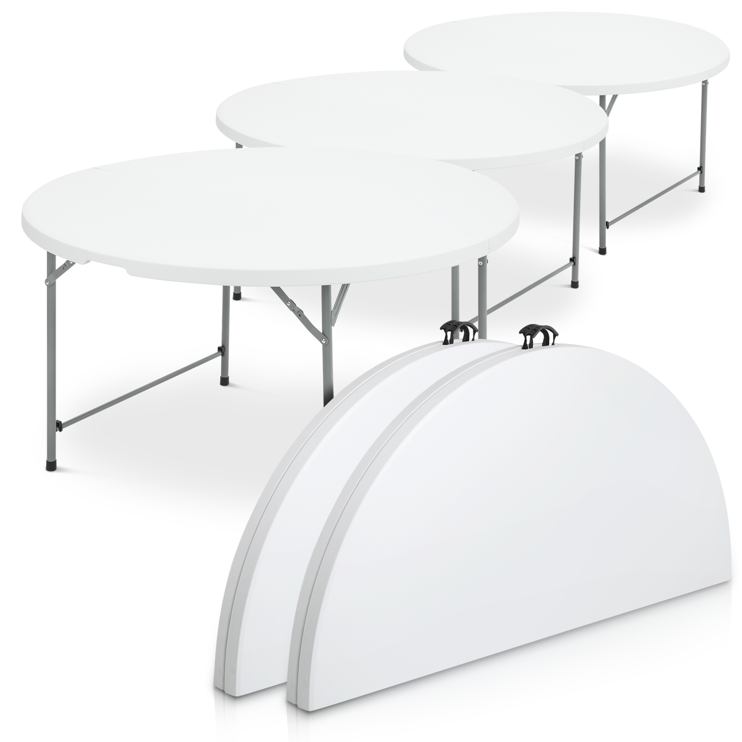 Cosco 8 Foot Centerfold Folding Table, White - Walmart.com