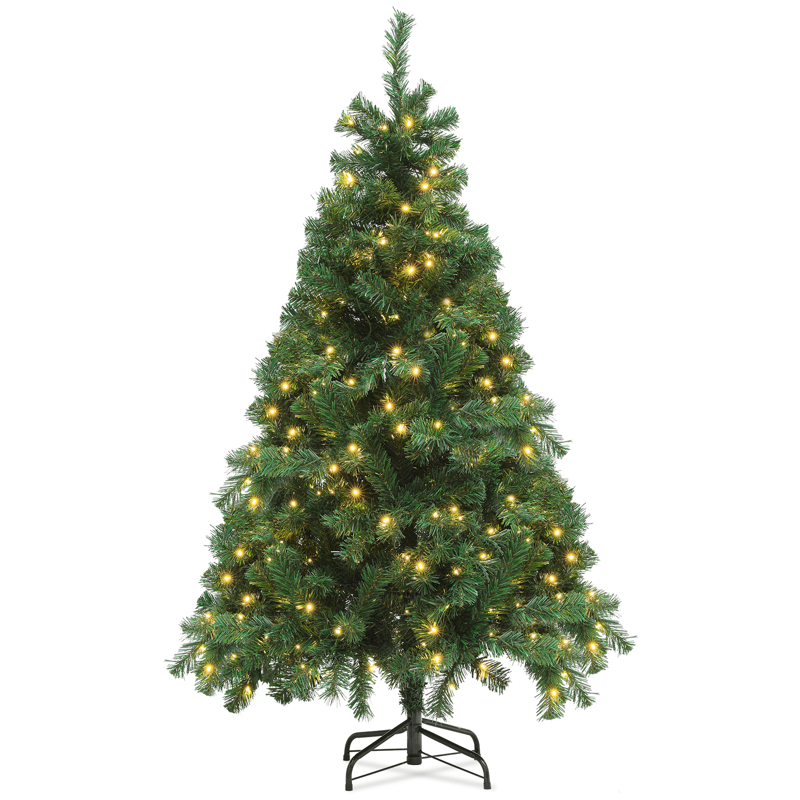 MoNiBloom 5Ft Pre-Lit Artificial Christmas Tree with Warm LED Lights ...