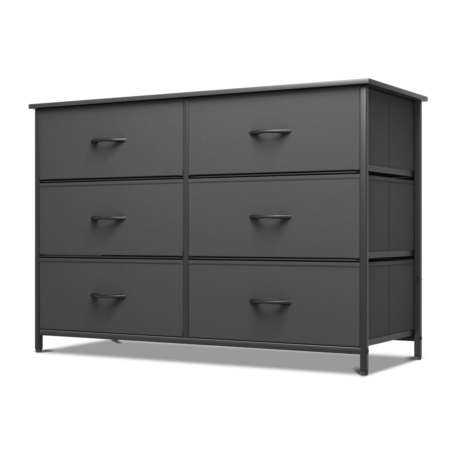 MoNiBloom 6 Drawer Double Dresser with Handle, Modern Fabric Drawer ...