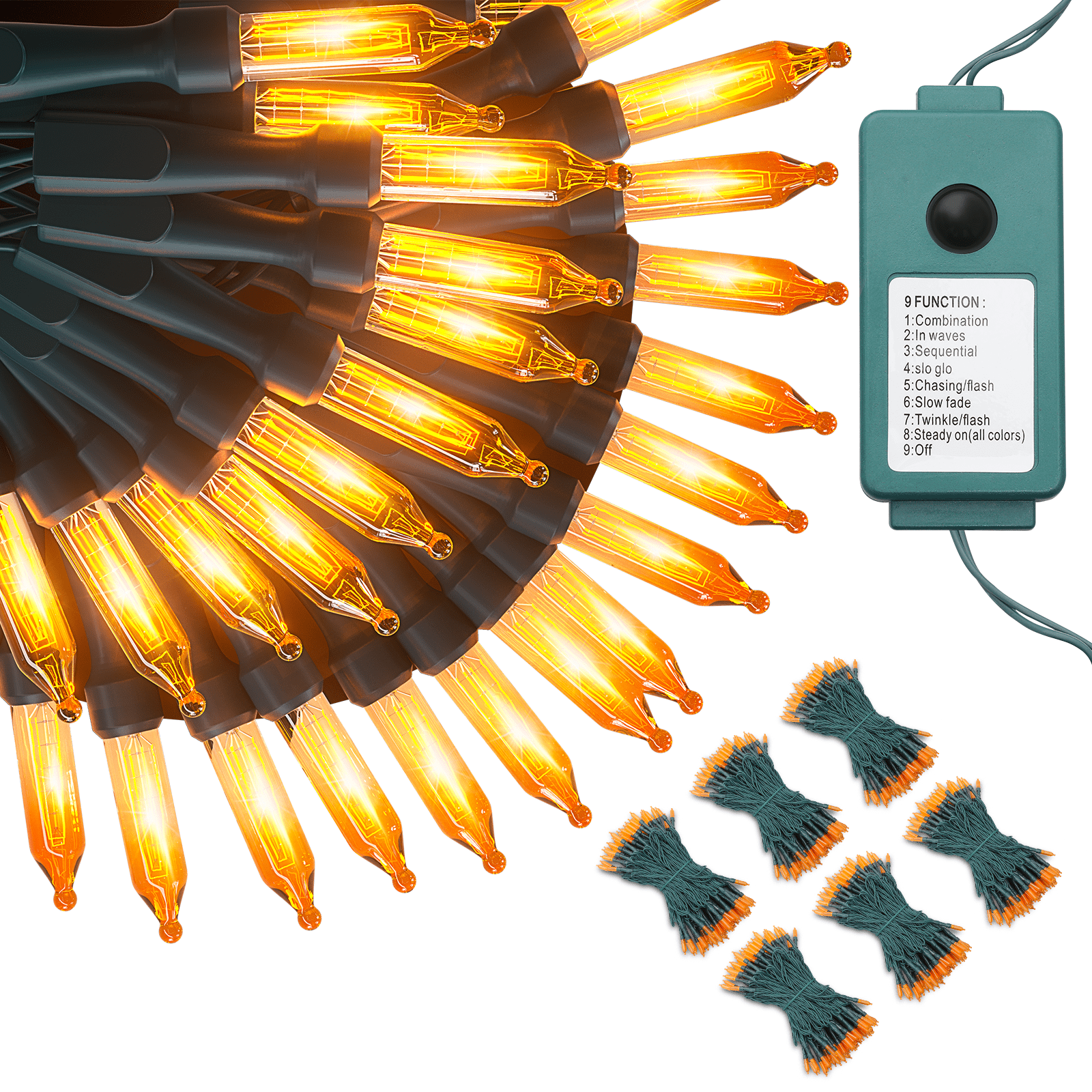 MoNiBloom 6 Pieces 43Ft Reusable Halloween Fairy Tale Lights with 100 ...
