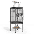 MoNiBloom 61" Large Rolling Bird Cage with 2 Perches and 4 Doors, heavy ...