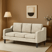 MOONMISS 67" Velvet Loveseat Couch, Modern Small Sofa With Walnut Wood ...