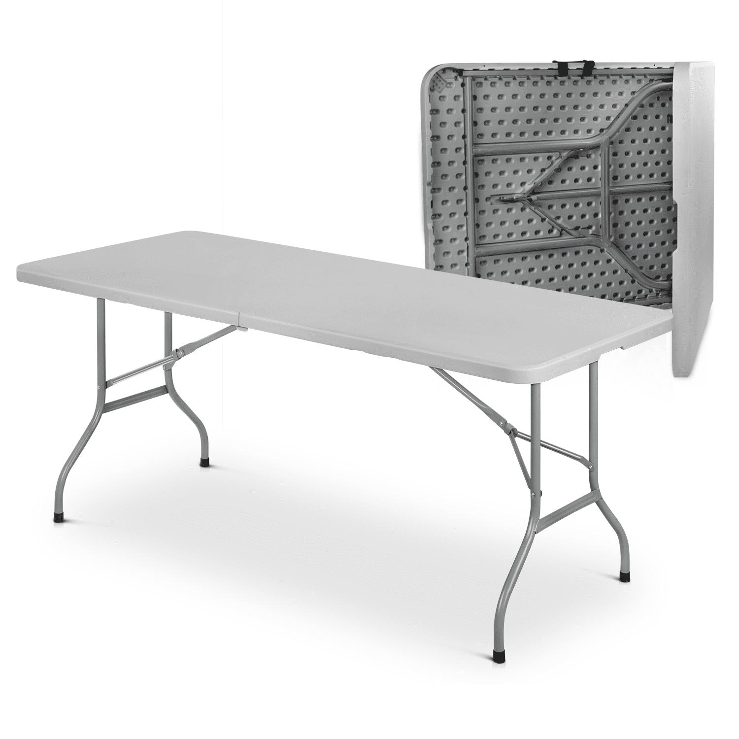 MoNiBloom 6FT Folding Table, Portable Heavy Duty Plastic Foldable Table ...