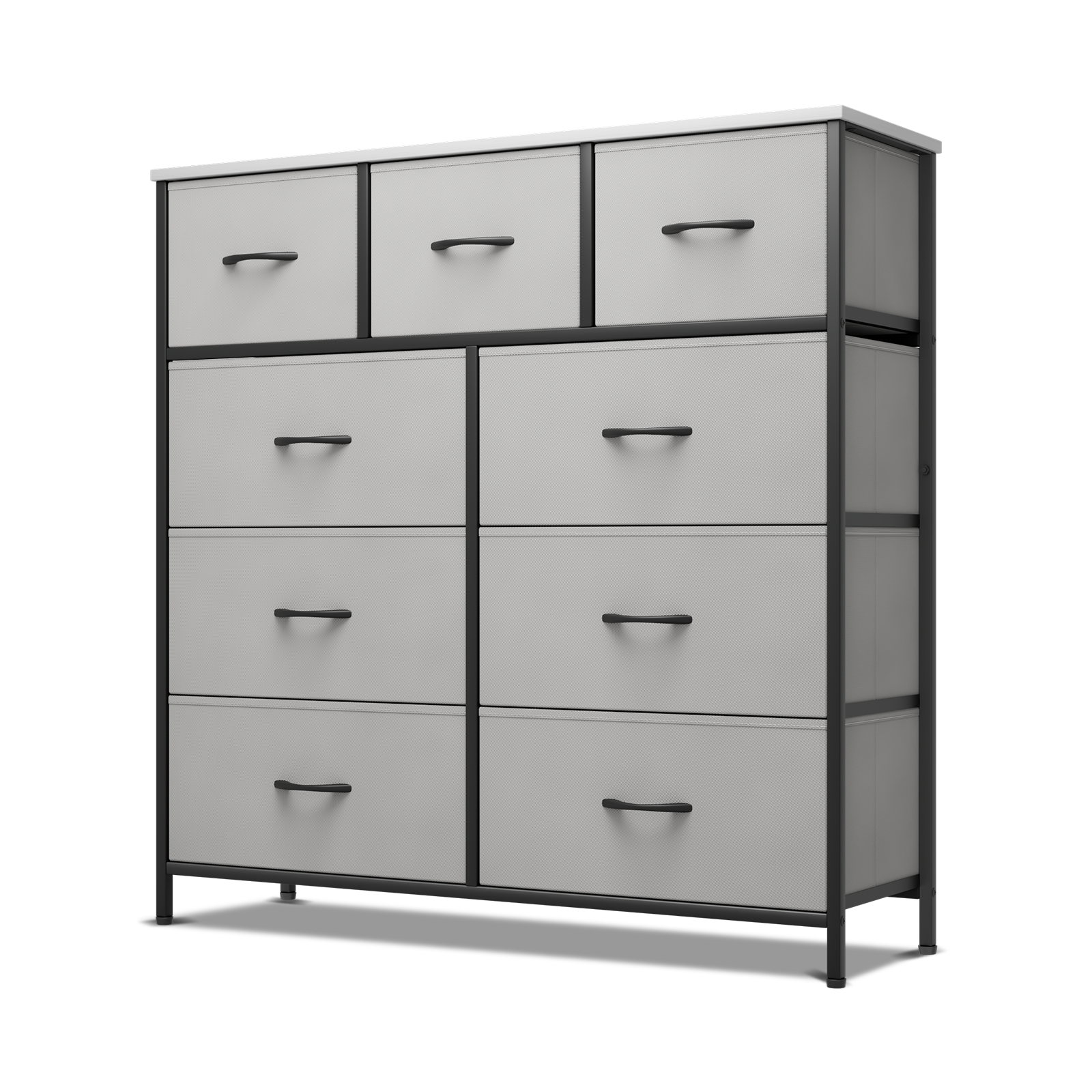 MoNiBloom 9 Drawer Dresser, Modern Fabric Storage Cabinet, Vertical ...