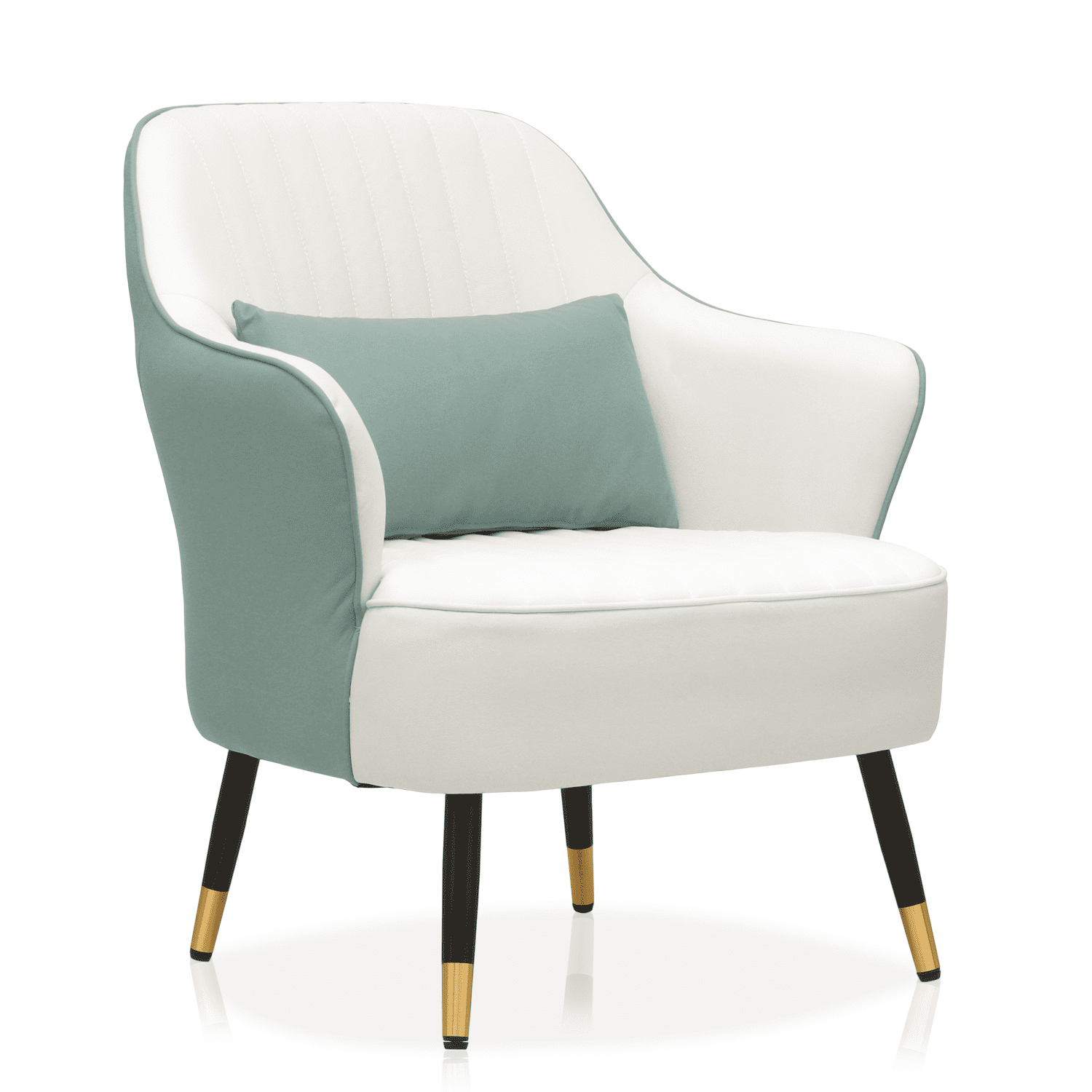 MoNiBloom Cadet Blue Accent Armchair, Comfy Reading Chair with Cushion ...