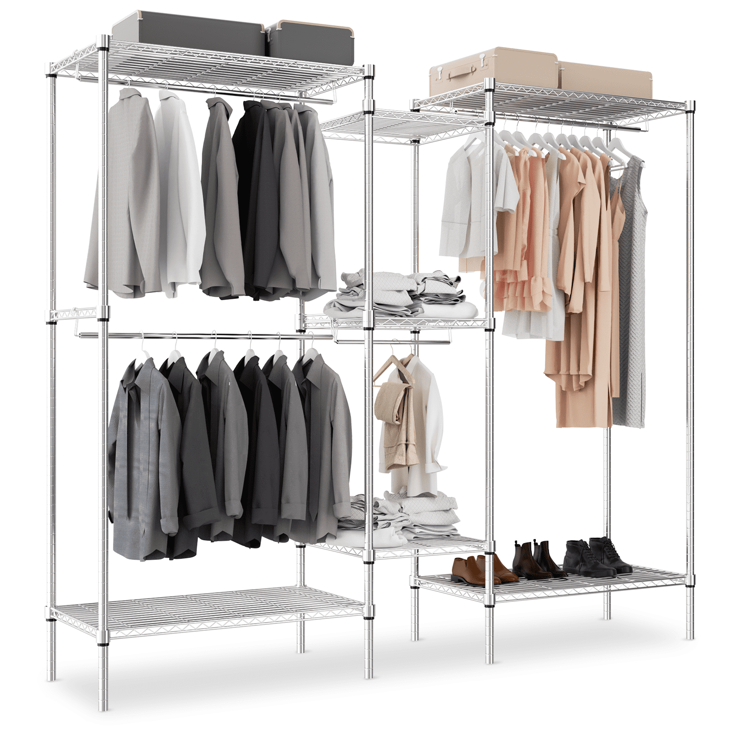 MoNiBloom Carbon Steel Heavy Duty Garment Rack Clothes Rack Clothing ...