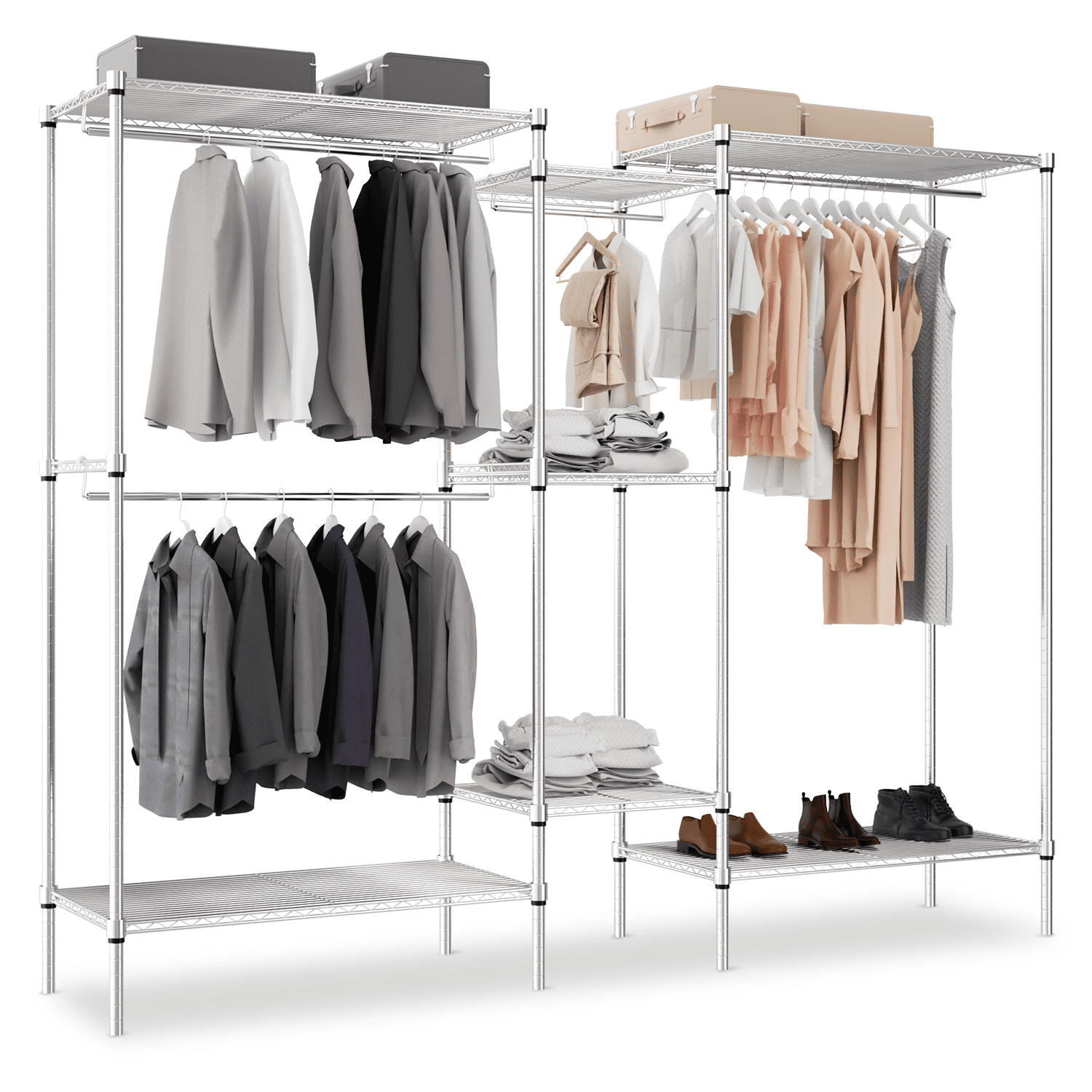 MoNiBloom Clothes Rack for Hanging Clothes, Heavy Duty Clothing Rack ...