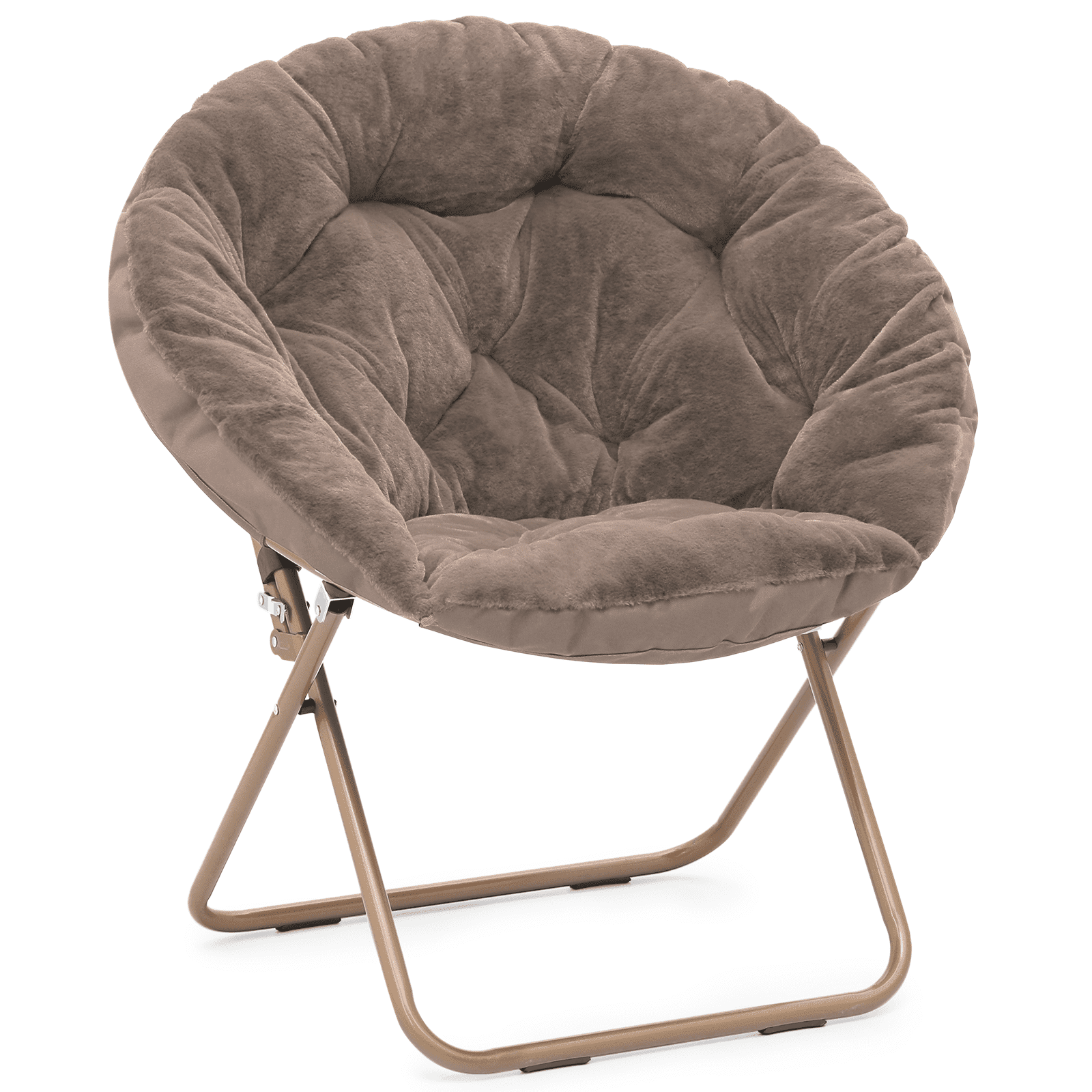 MoNiBloom Comfy Saucer Chair, Foldable Faux Fur Lounge Chair for ...