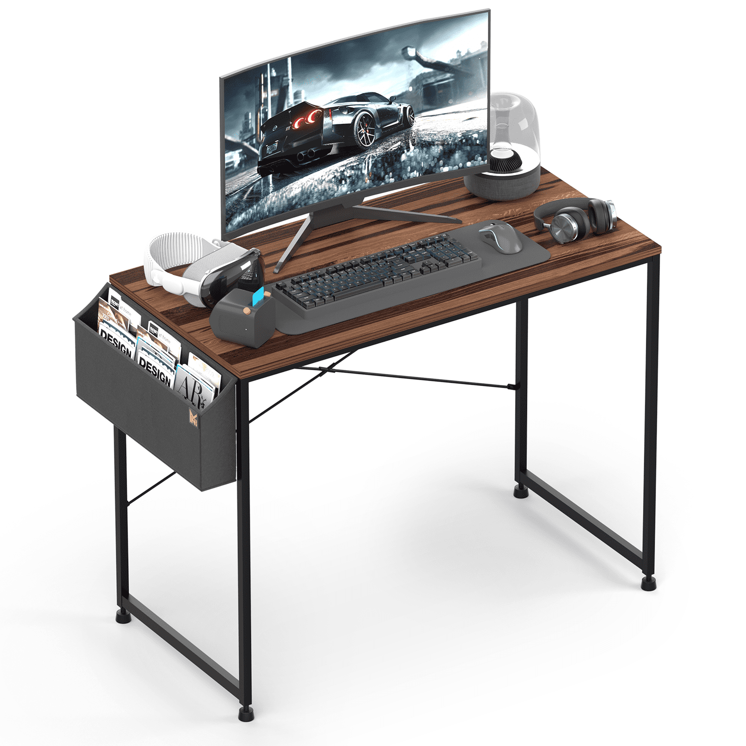 MoNiBloom Computer Desk with Storage Bag, 40" Writing Workstation Table ...