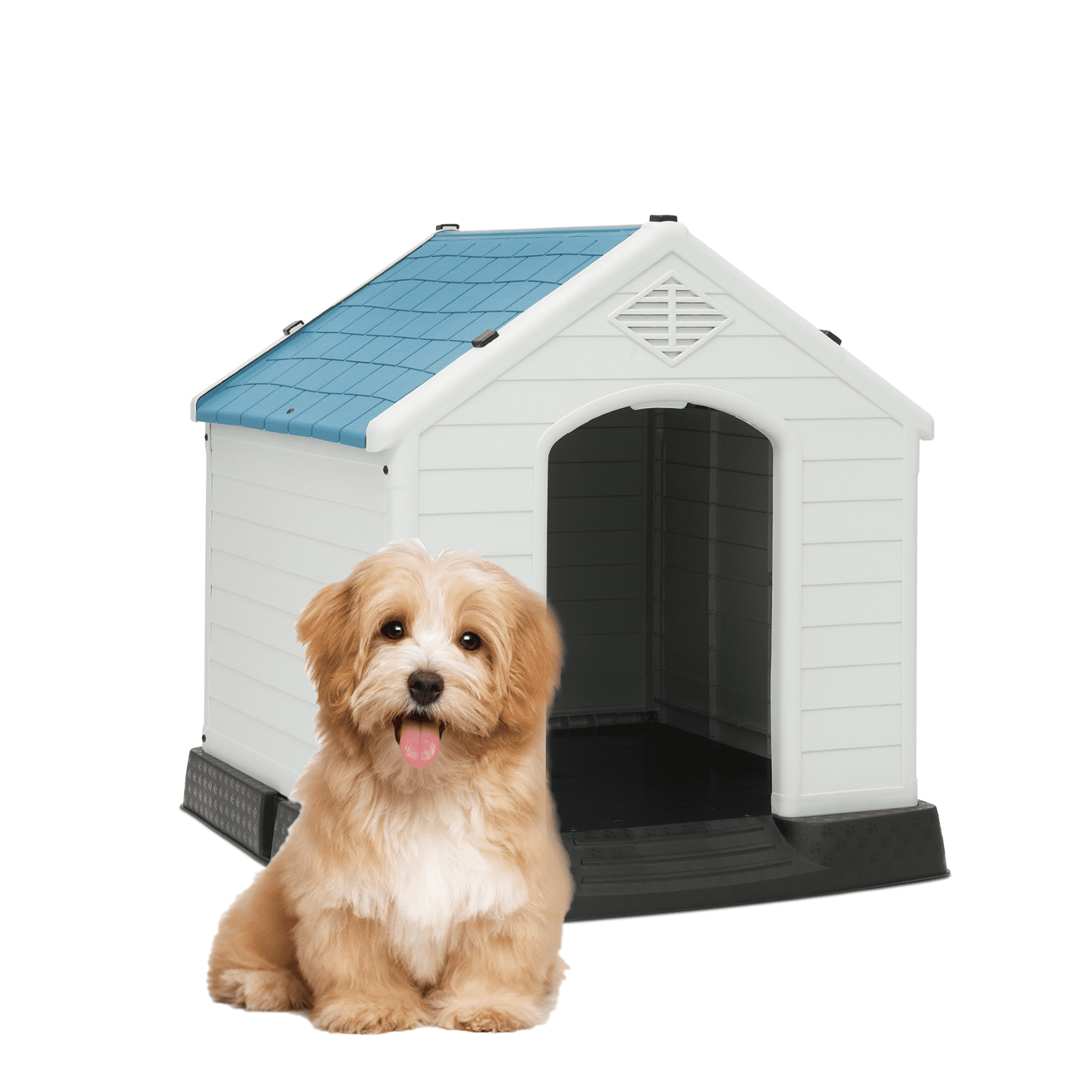 MoNiBloom Medium Outdoor Dog House - Durable, Waterproof, Elevated ...