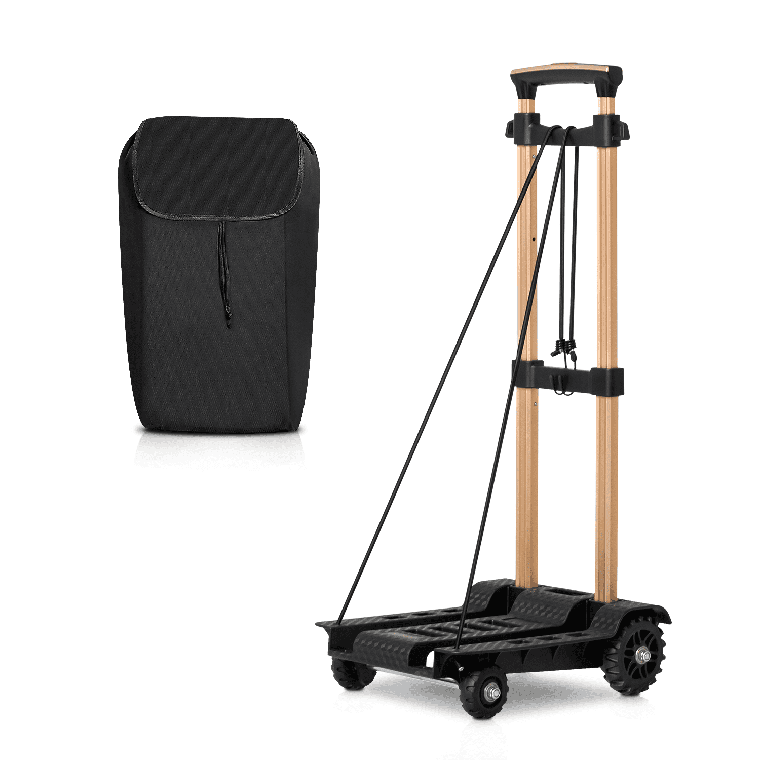 MoNiBloom Foldable Hand Truck 88 lbs Capacity, Dolly Luggage Carts with ...