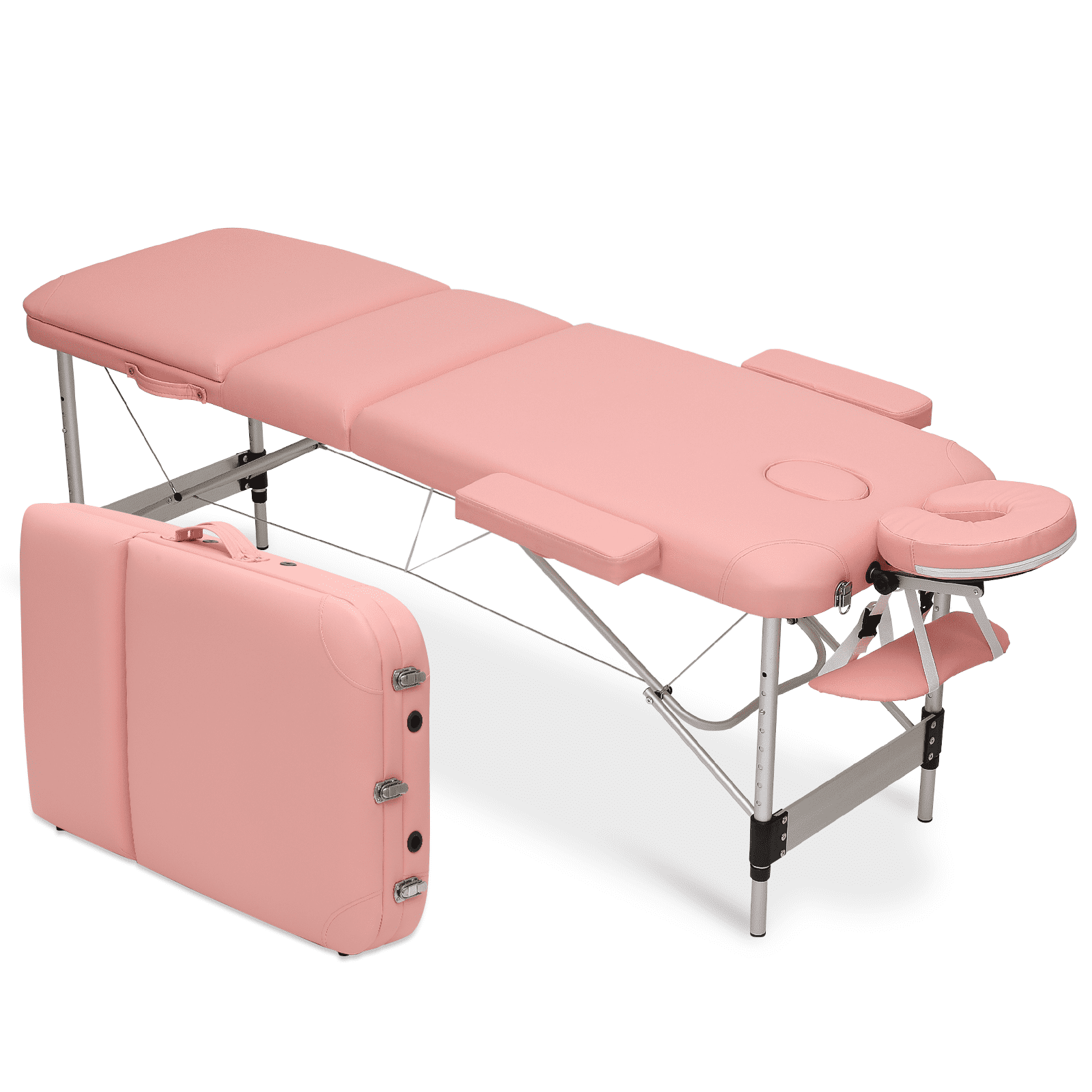 MoNiBloom Foldable Massage Table, Aluminum Alloy Height Adjustable ...