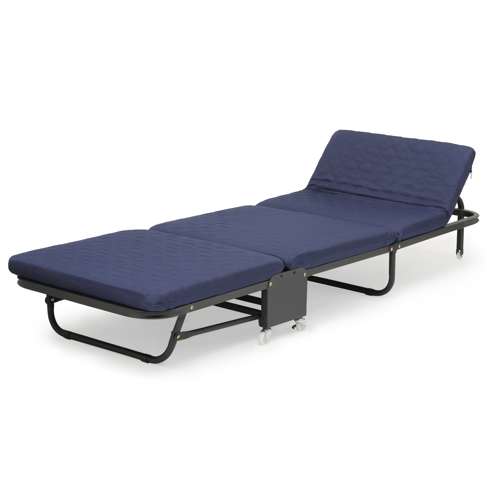 Hollywood Bed Frame Rollaway Bed Spring Mattress, Foldable with Wheels ...