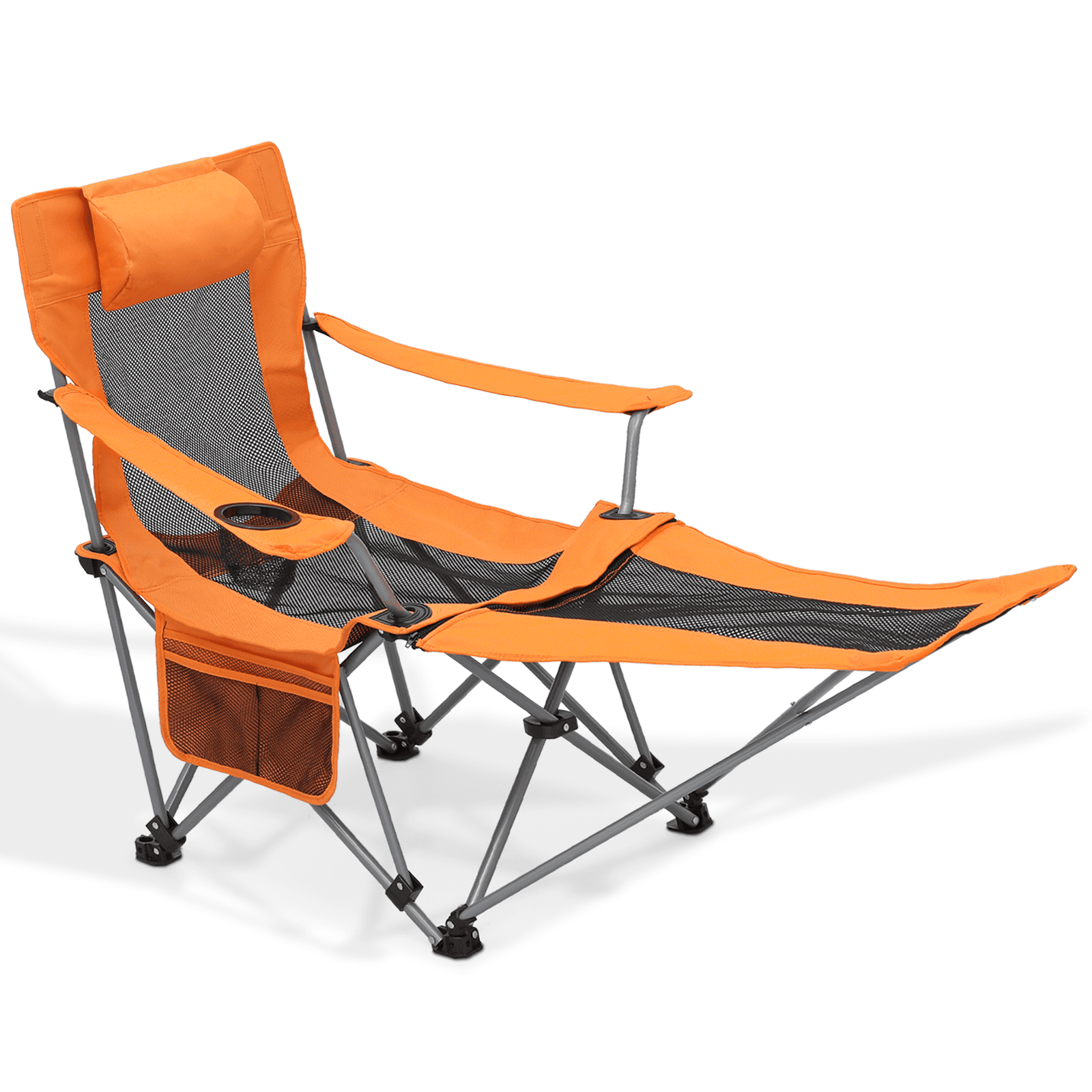 MoNiBloom Folding Camping Chair with Removable Footrest, Portable Patio ...