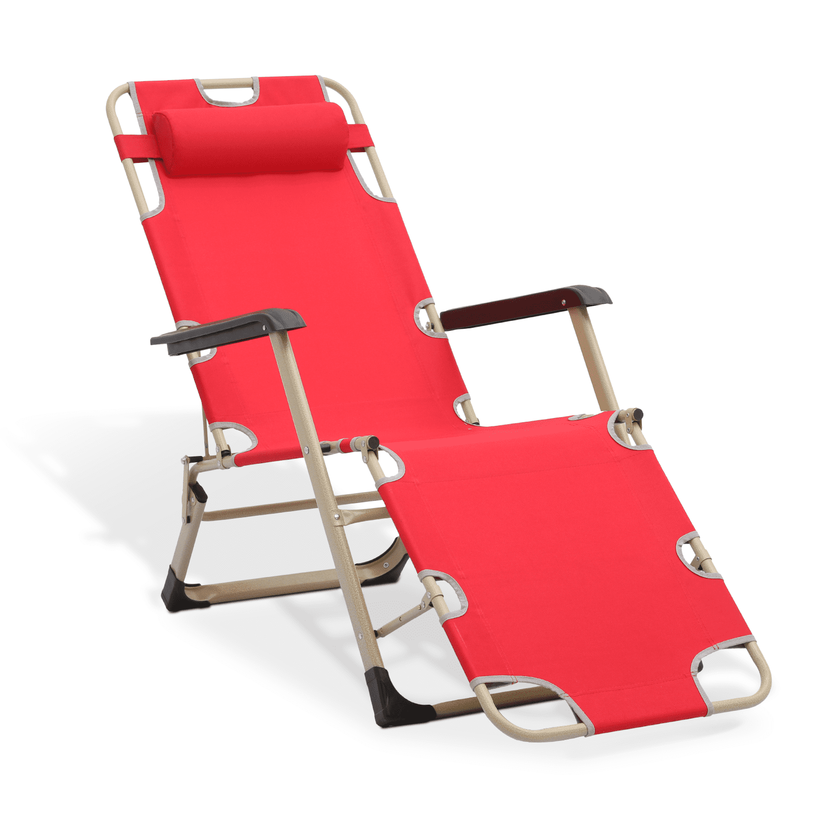 MoNiBloom Folding Reclining Lounge Chair with Removable & Adjustable ...