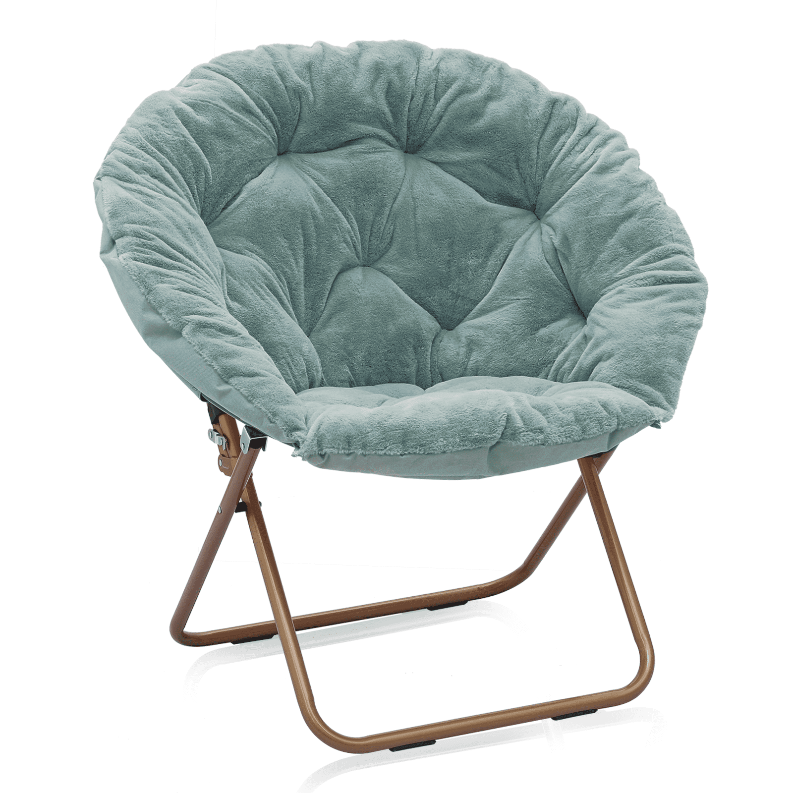 MoNiBloom Folding Saucer Chair, Soft Portable Accent Chair Lounge Moon ...